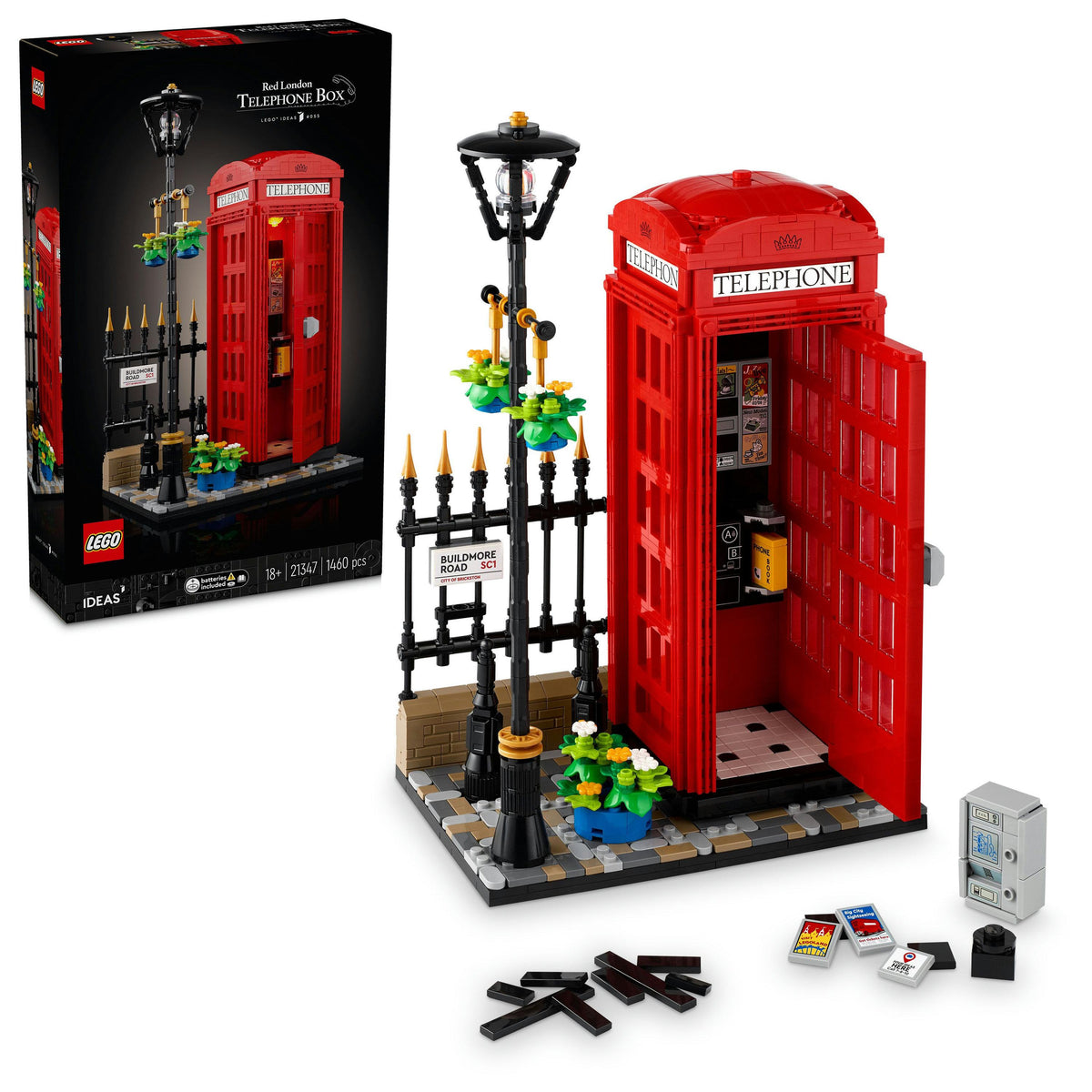 LEGO® Ideas Red London Telephone Box Set 21347 – Pops Toys
