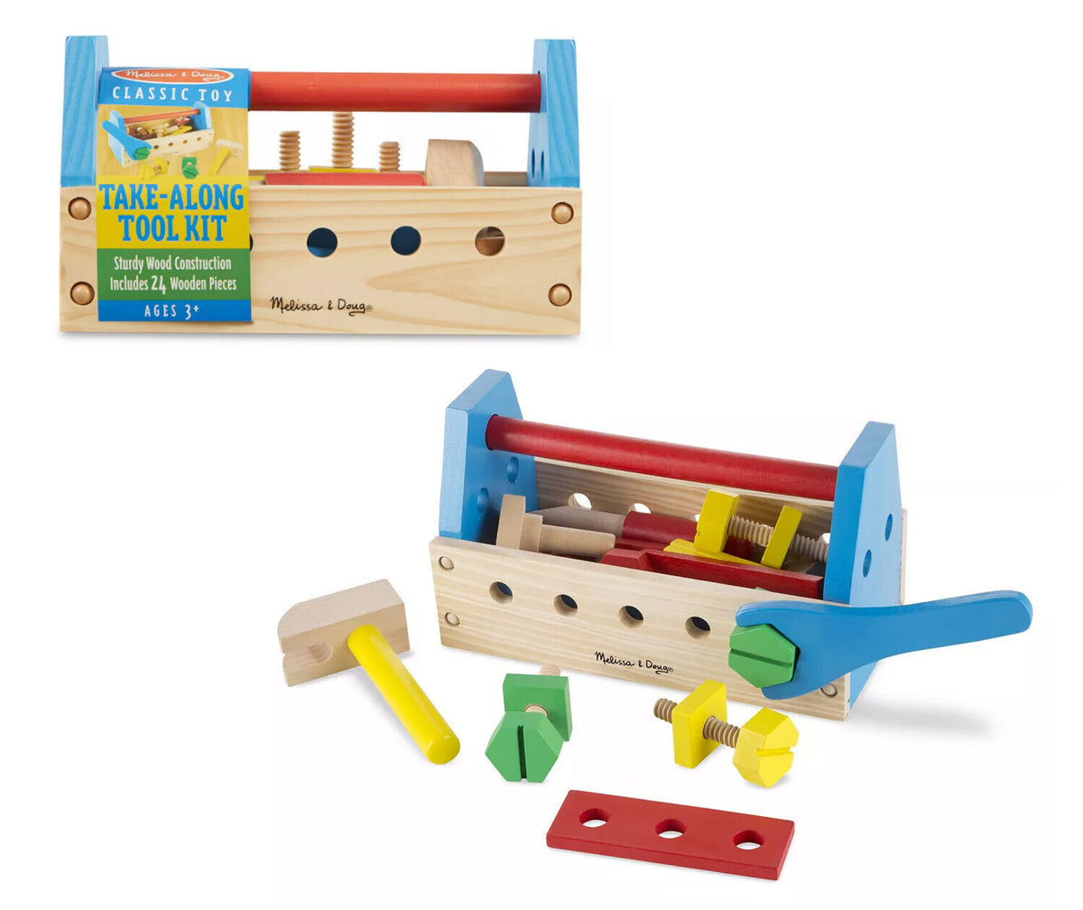 494 Melissa & Doug Take-Along Tool Kit Wooden Toy – Pops Toys