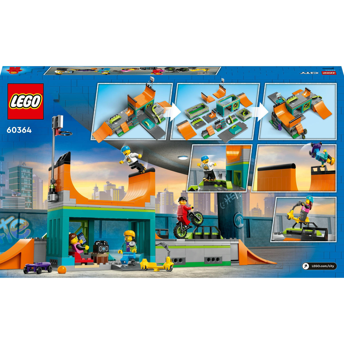 LEGO® City Street Skate Park Building Toy Set 60364 – Pops Toys