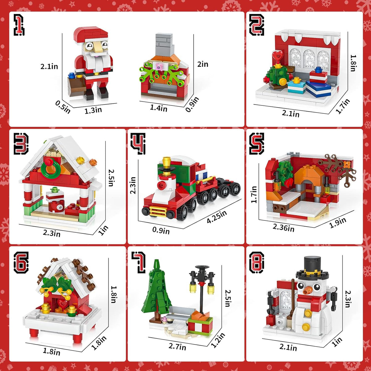 Christmas Building Block Asstd Each – Pops Toys