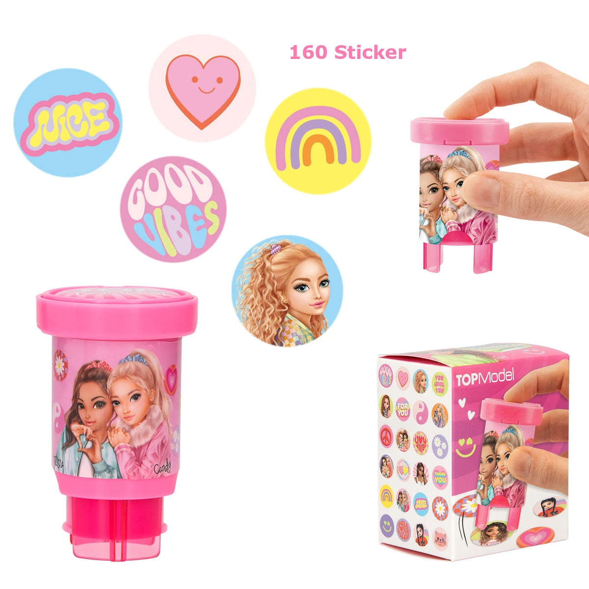 Top Model Sticker Stamper - 160 Stickers on Stamp – Pops Toys
