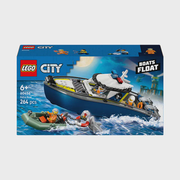 LEGO® City Police Boat Chase Toy with a Floatable Speedboat and Dinghy ...