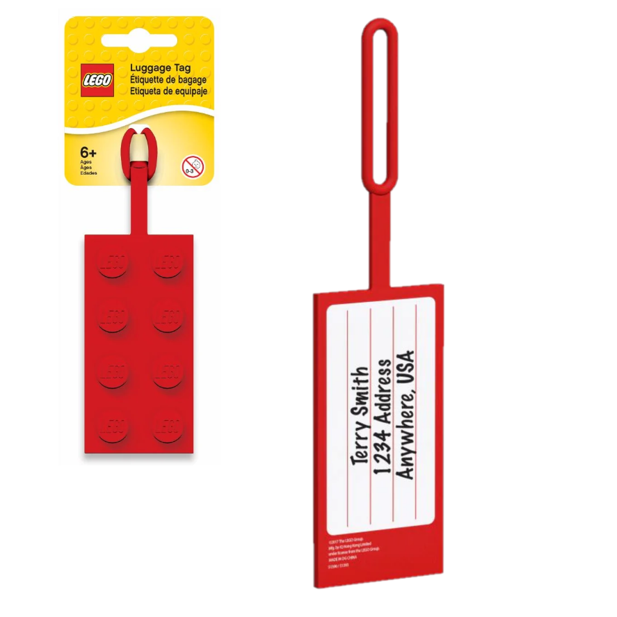 LEGO 2X4 Luggage Tag - Red – Pops Toys