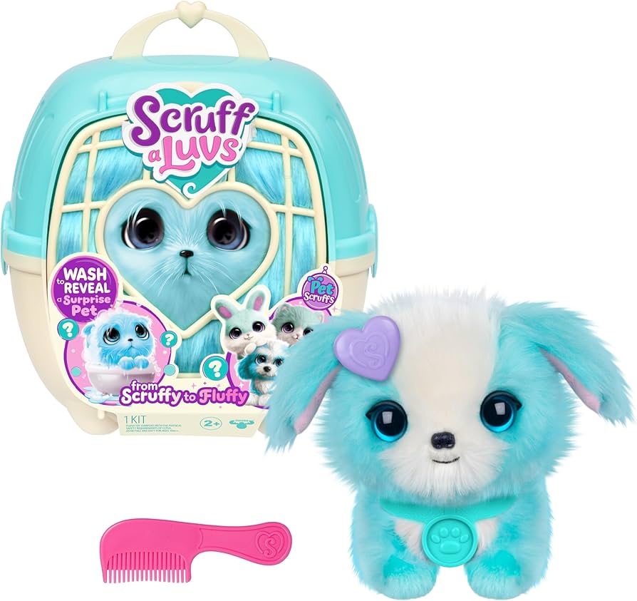 Scruff-A-Luvs Pink and Blue Puppy w Carrier Blue Asst Each – Pops Toys