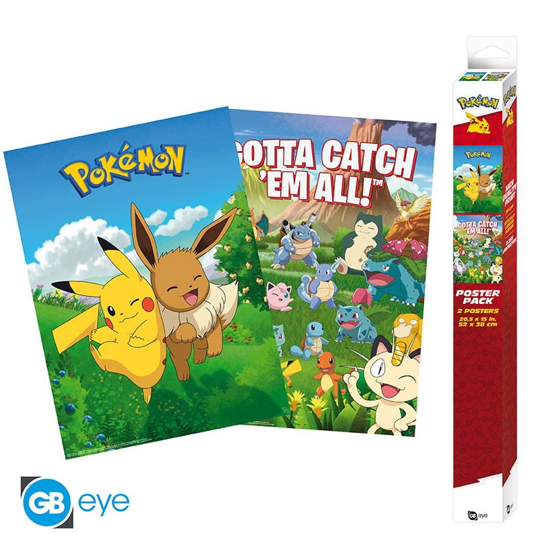 Pokémon - Set 2 Chibi Posters - Environments- Set 2 Chibi Posters - En ...
